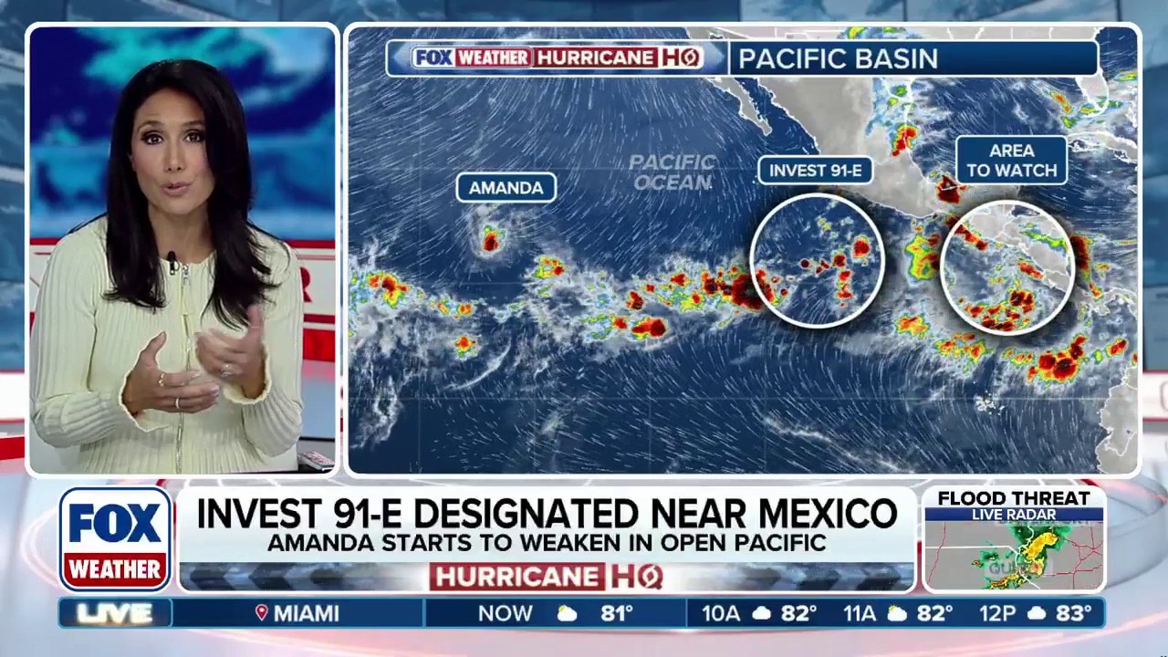 Invest 91E designated in Eastern Pacific near Mexico