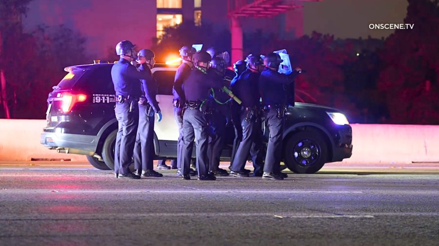 Suspect killed in LAPD shooting on 405 Freeway identified; ghost gun ...