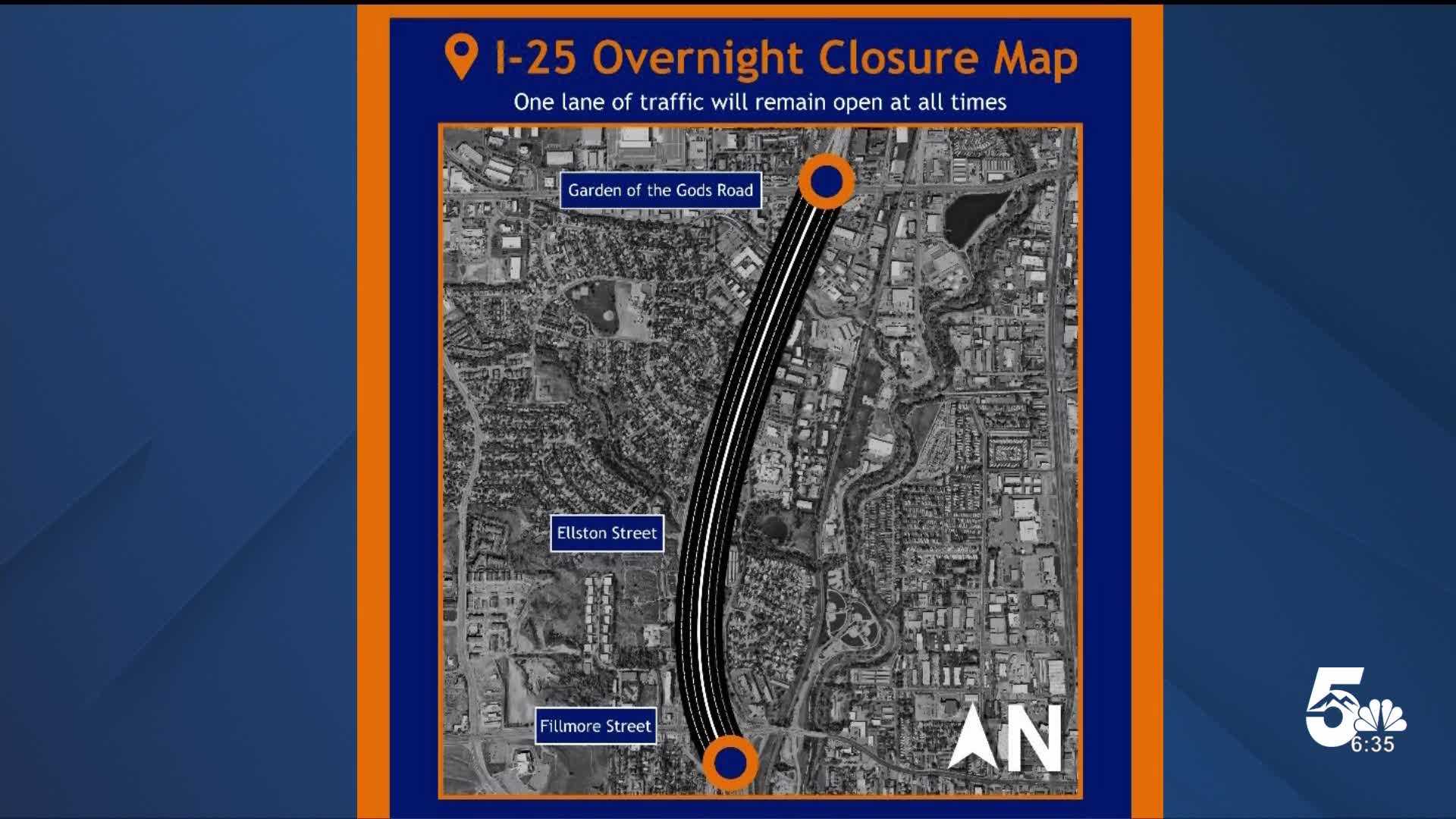 Heads up, drivers: I-25 down to one lane this week