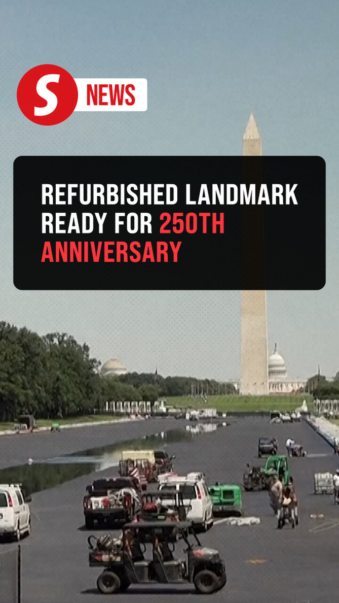 Work on reflecting pool in Washington done