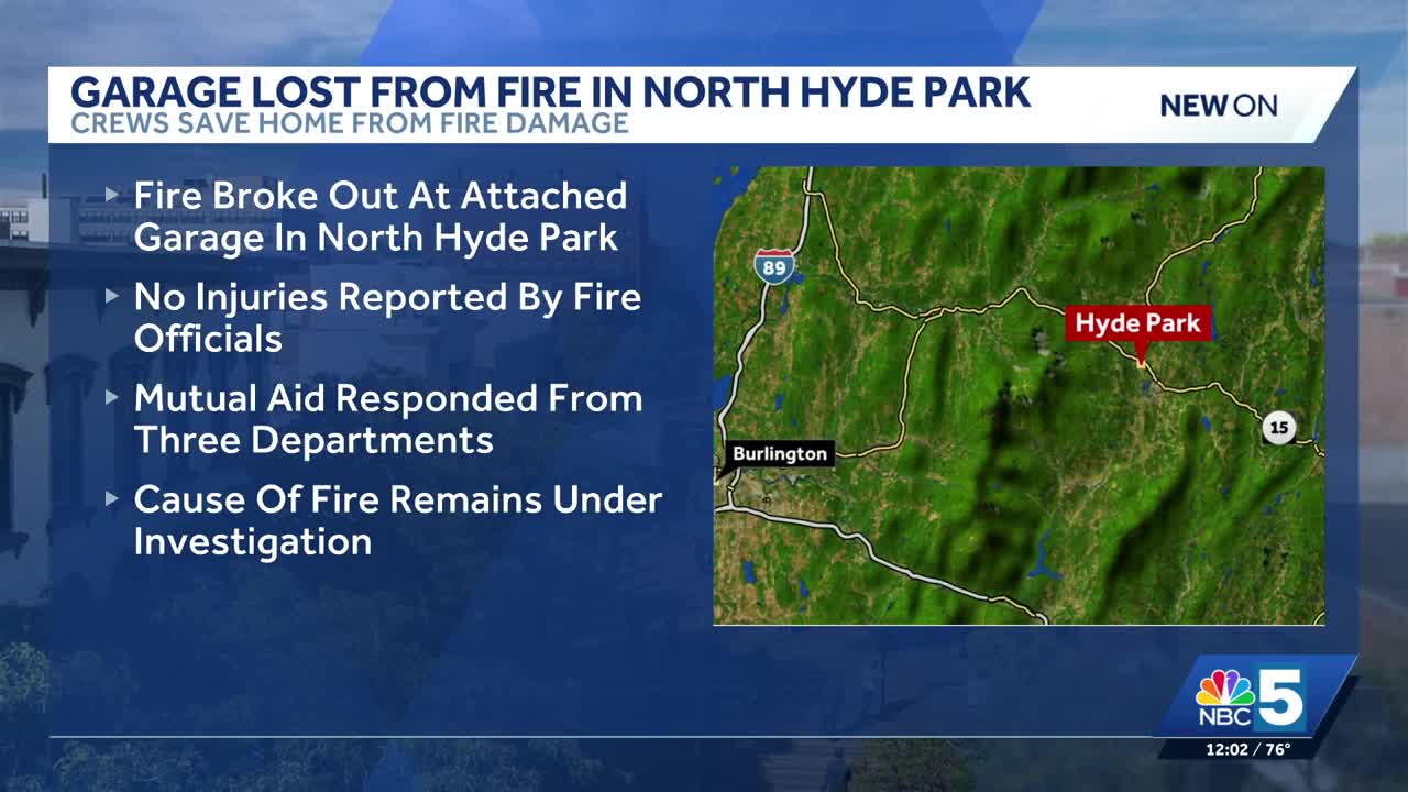 Garage destroyed in overnight fire in North Hyde Park
