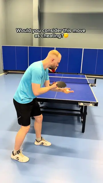 Is this table tennis trick shot clever play or cheating?