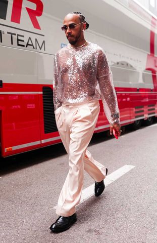 Lewis Hamilton struts in sheer sequin top for sizzling F1 Monaco Grand ...