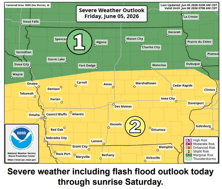 See Iowa rainfall totals before more severe storms roll in on Friday