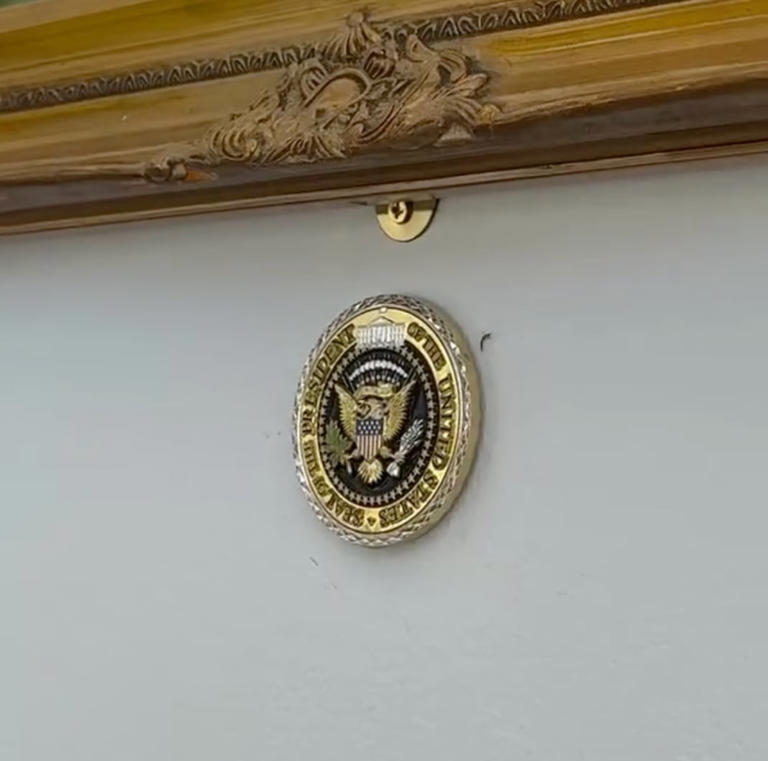 Lara Trump reveals Trump has put tacky medallions all over the White House
