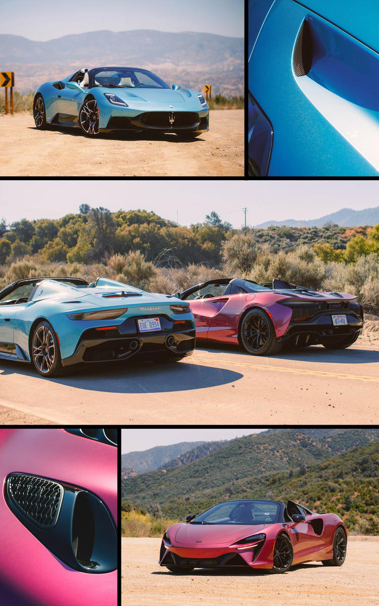 Maserati MCPura Cielo vs. McLaren Artura Spider: Which Convertible V-6 ...