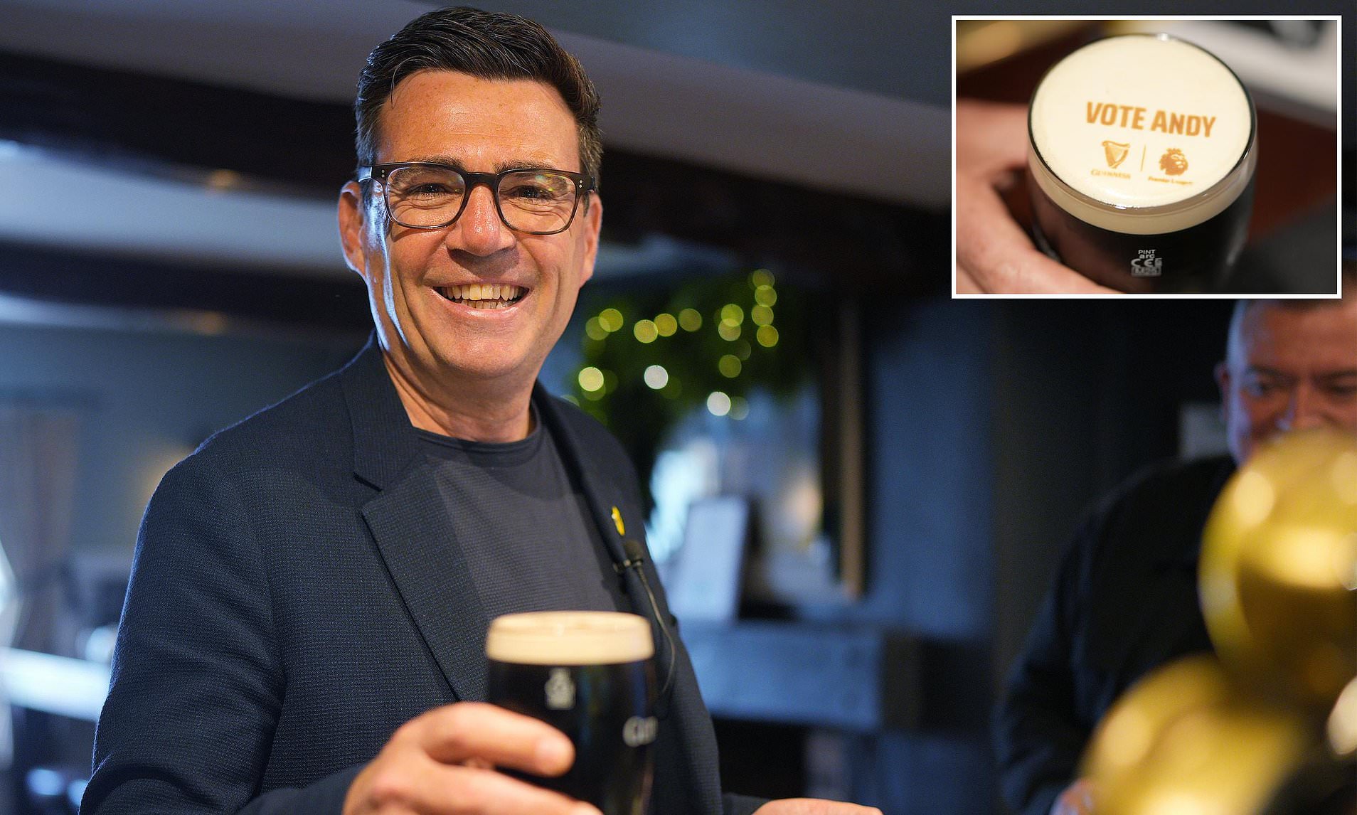 Andy Burnham vows to slash pubs' business rates by 20% if he becomes PM