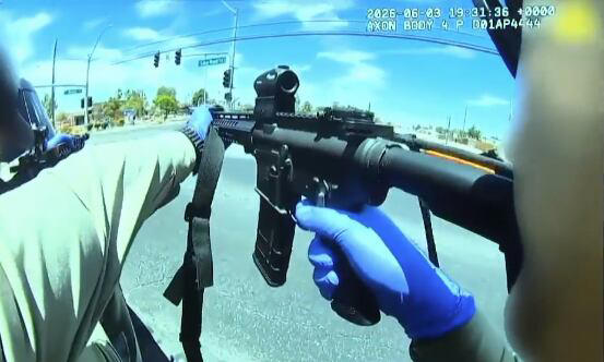 Suspect armed with semi-automatic shotgun shot, killed by Las Vegas police