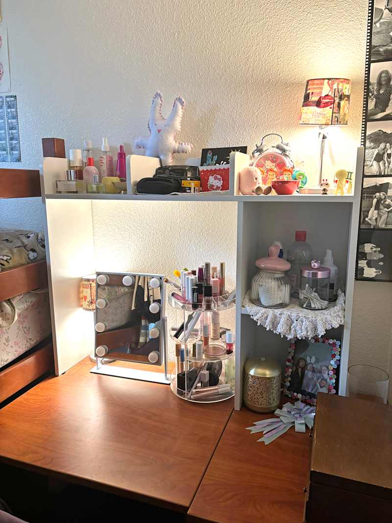 The prettiest DIY lamps light up this cozy CSU dorm