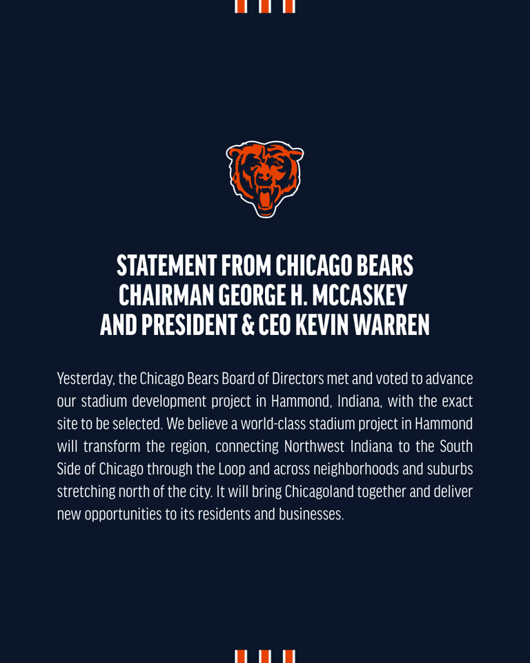 Chicago Bears advance with controversial plan to move team out of ...
