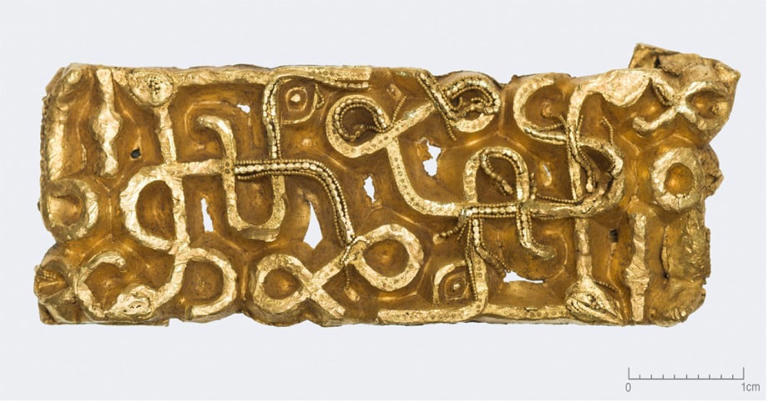 Hiker found a 1,500-year-old gold sword scabbard hidden under a fallen ...