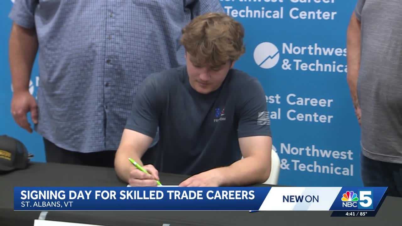 BFA-St. Albans 'Skilled Trade' seniors sign with future employers