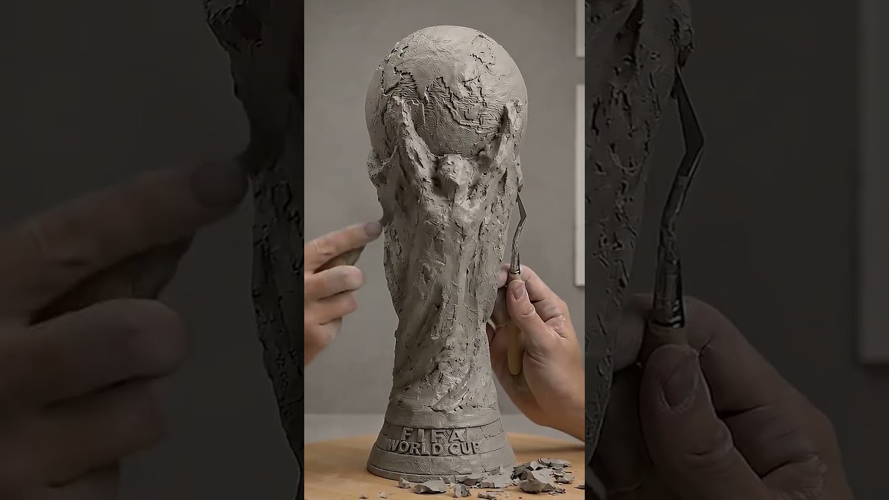 He sculpted the FIFA World Cup trophy by hand 😳🏆