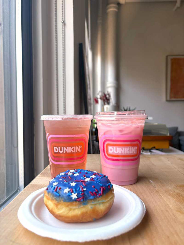 I tried Dunkin's new Barbie drink, and this pink cold foam is the star ...
