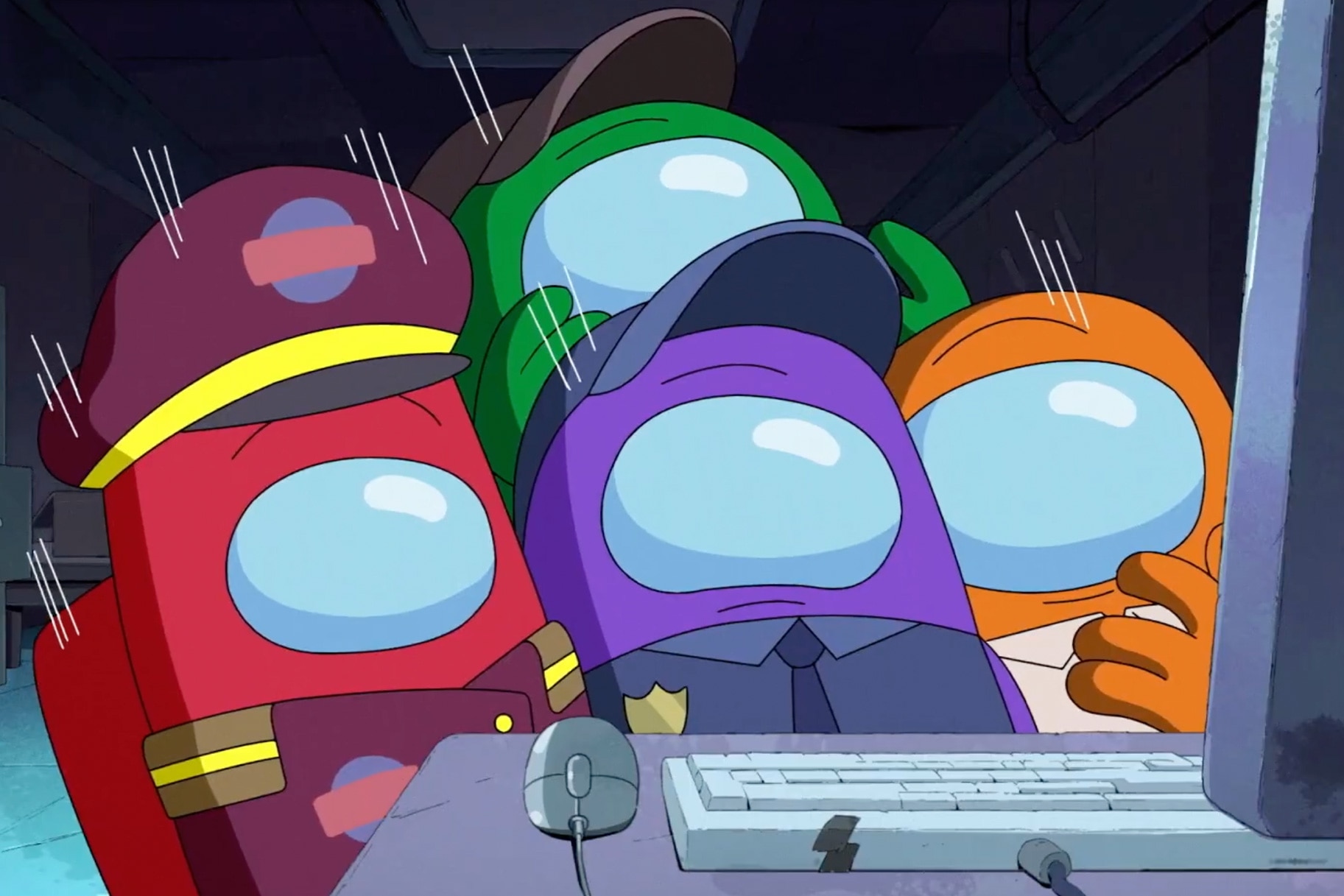 Among Us cast breaks down the animated series' clue-in-space murder ...