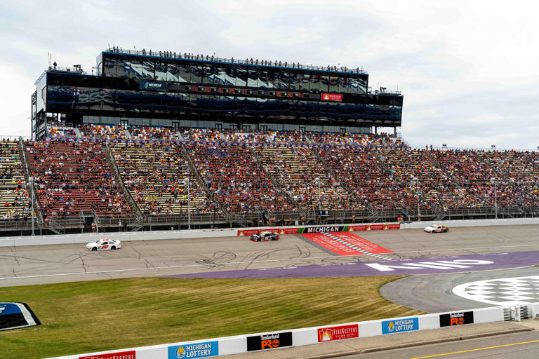 Rain cuts short Friday NASCAR race at Michigan International Speedway