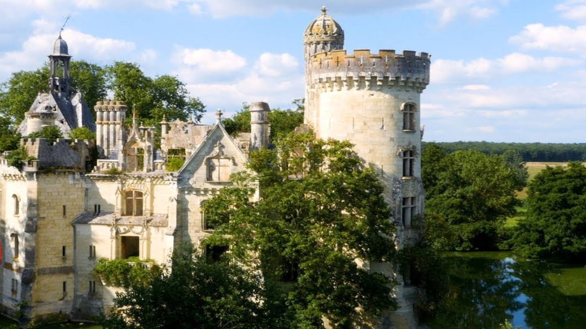 The abandoned French castle reclaimed by nature