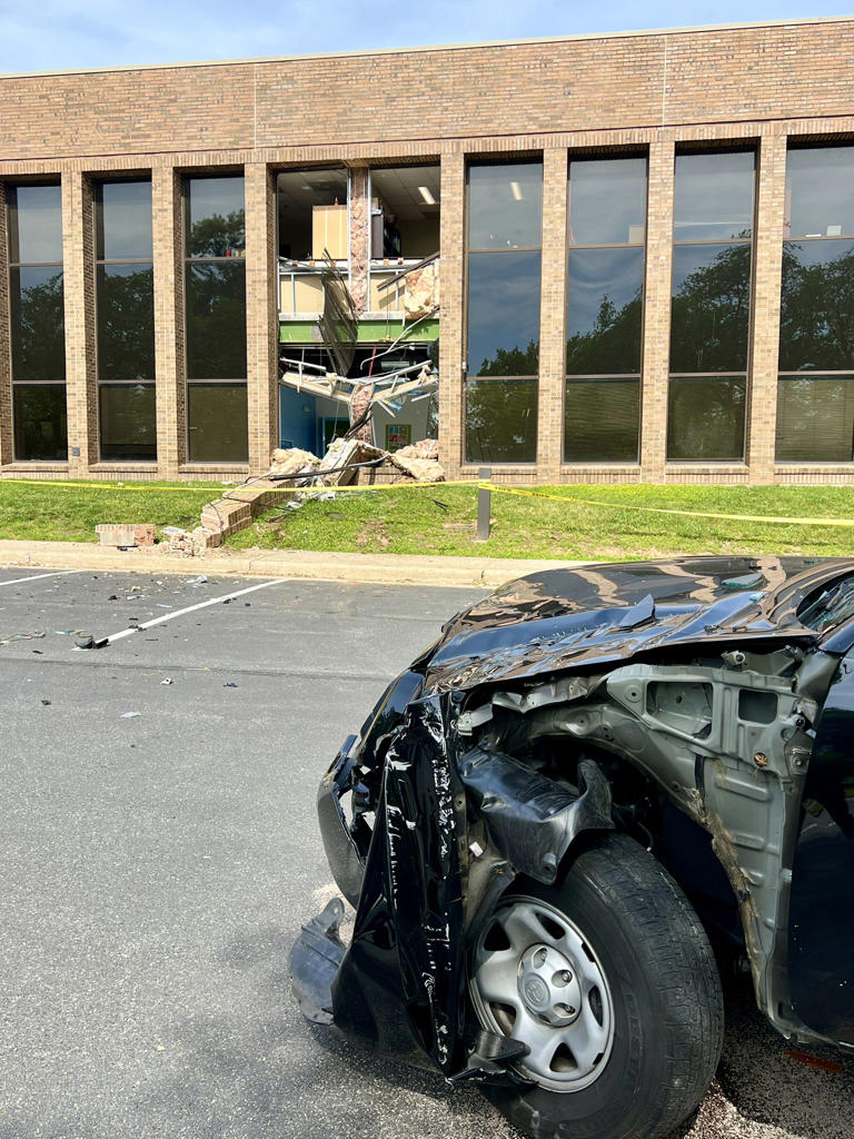 Two hurt after truck crashes into Gaithersburg church, causes brick ...