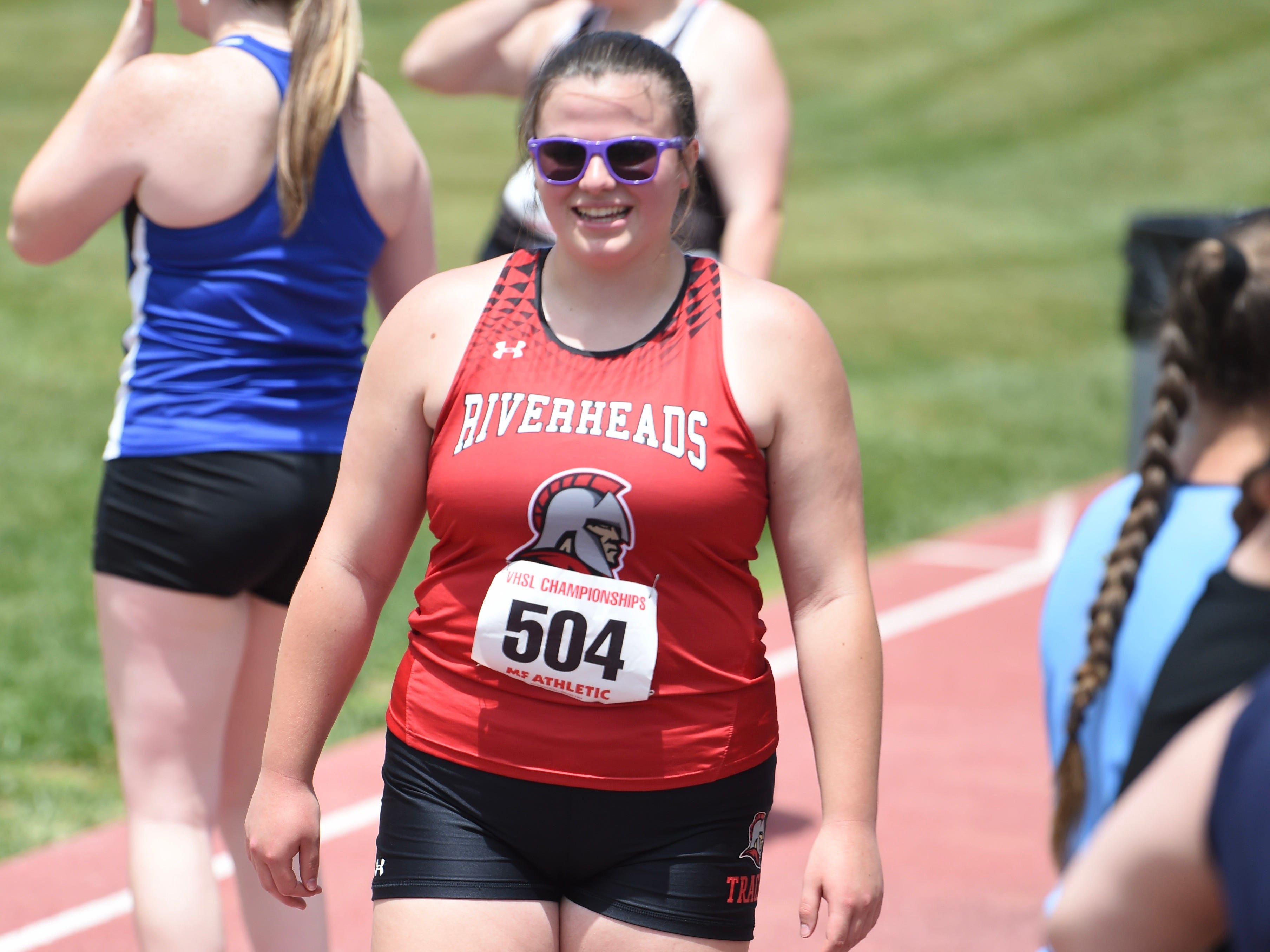 Riverheads' Piner captures gold in discus at state track meet