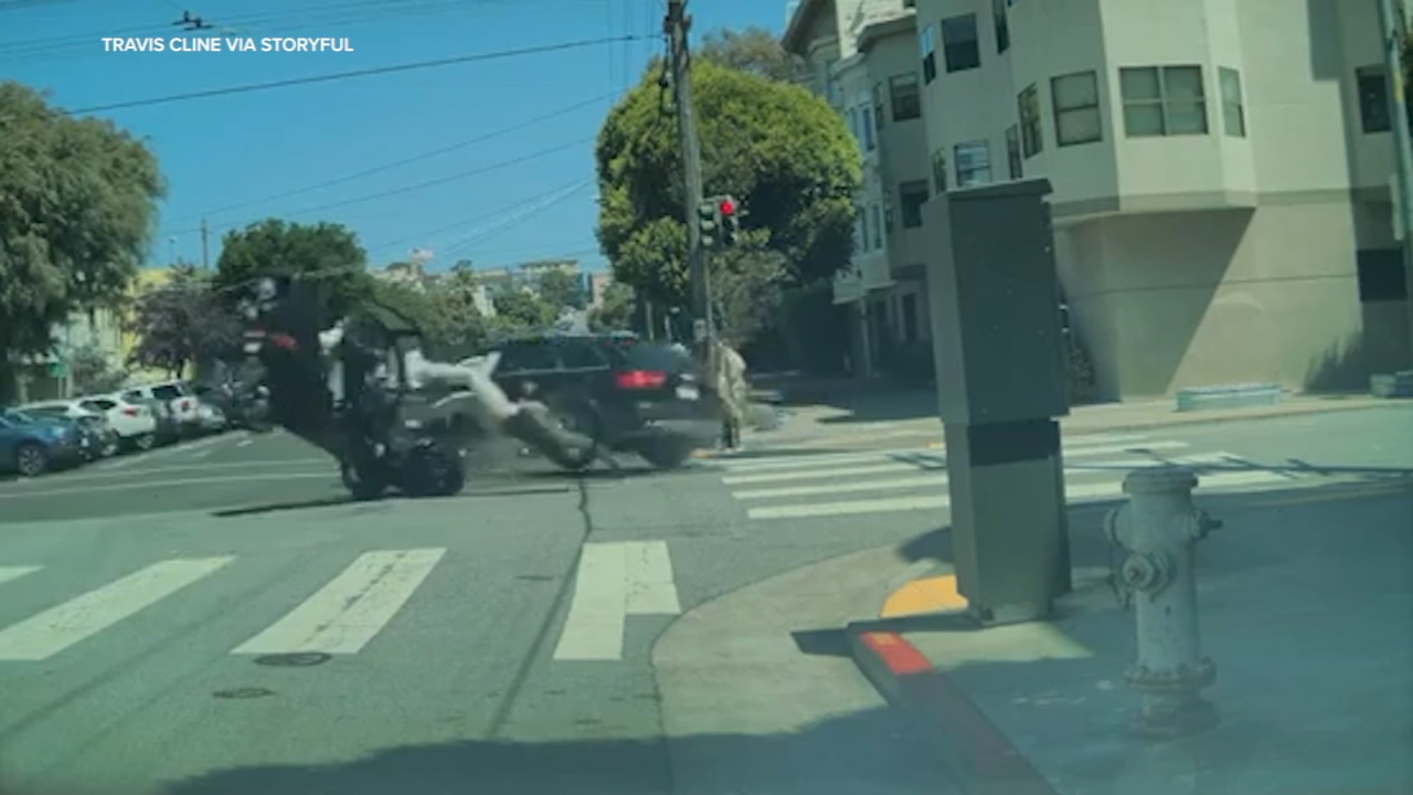 Dashcam video: Driver flung from 3-wheeler buggy in high-speed SF ...