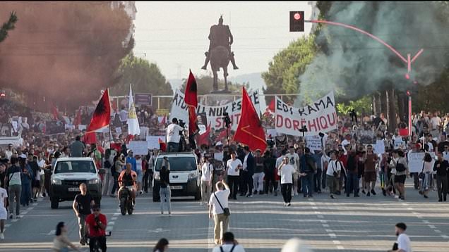 Albanian protesters demand PM resignation over Trump son-in-law coastal ...