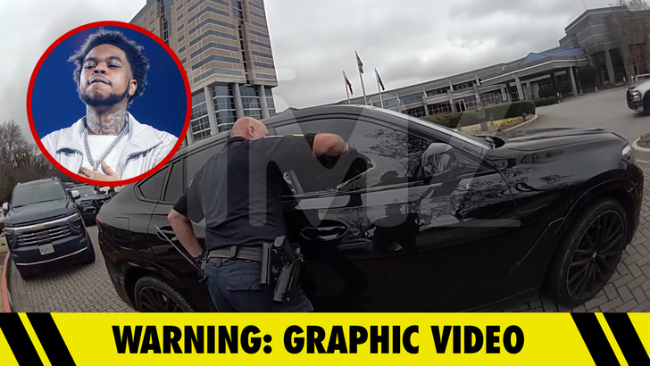 Lil Poppa's bloody body on stretcher after suicide, bodycam footage shows