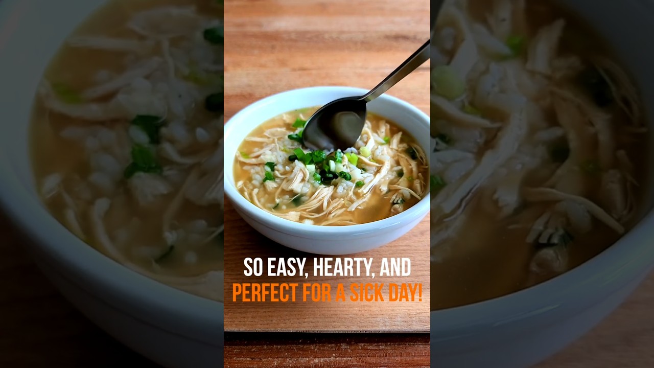 10-minute Korean chicken soup (gomtang) with leftover rotisserie chicken!