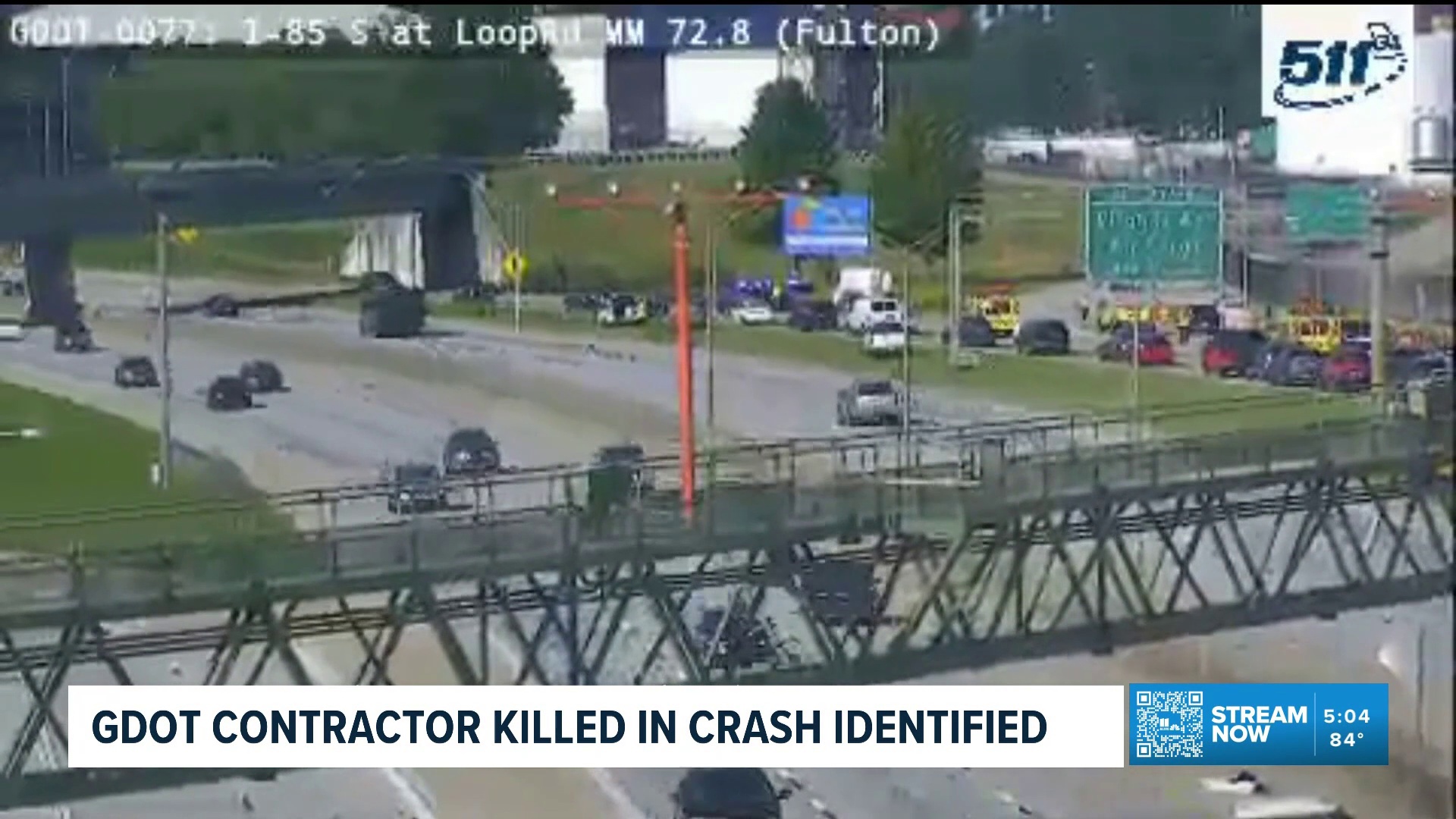 Highway worker killed on I-85 by contractor vehicle