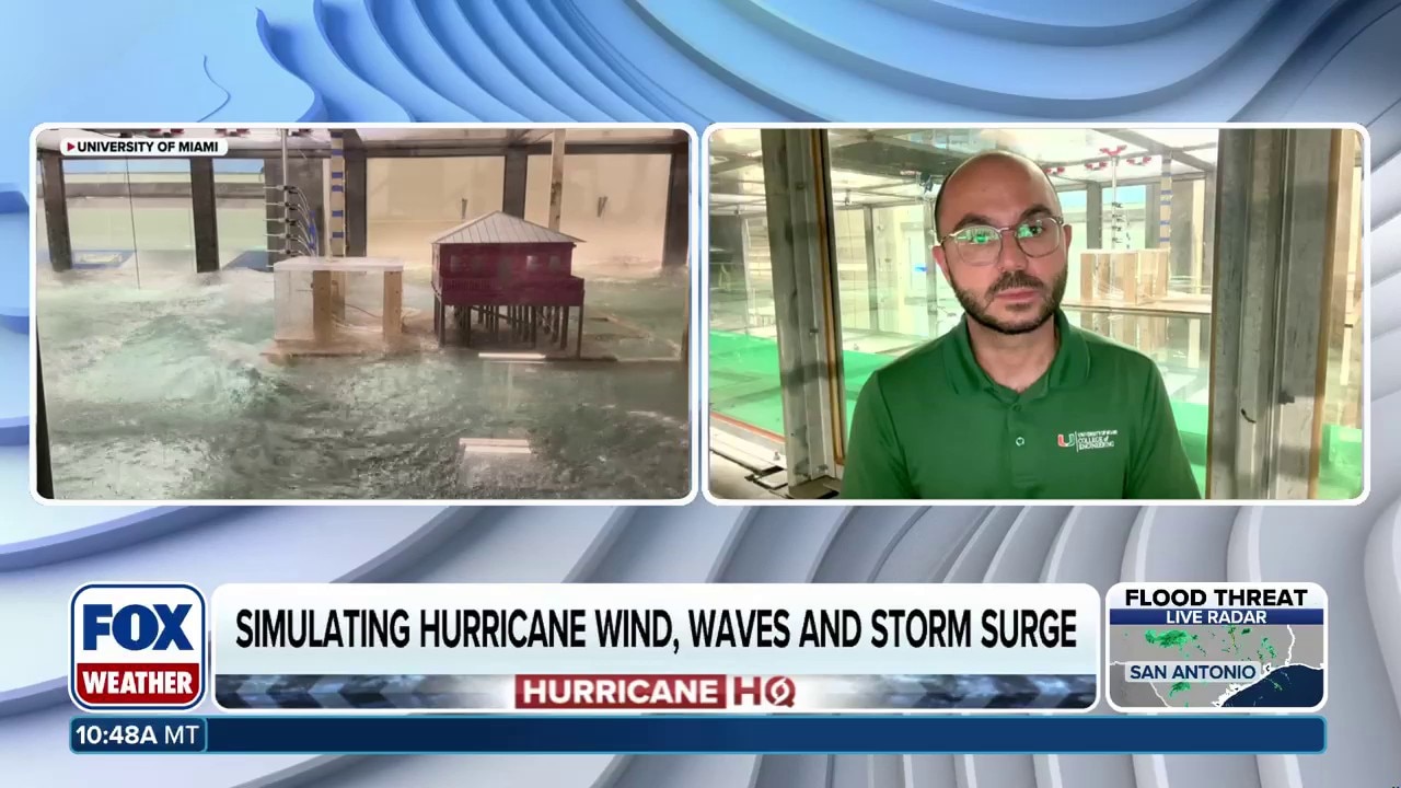 Lab grown hurricanes simulate wind, wave and storm surge