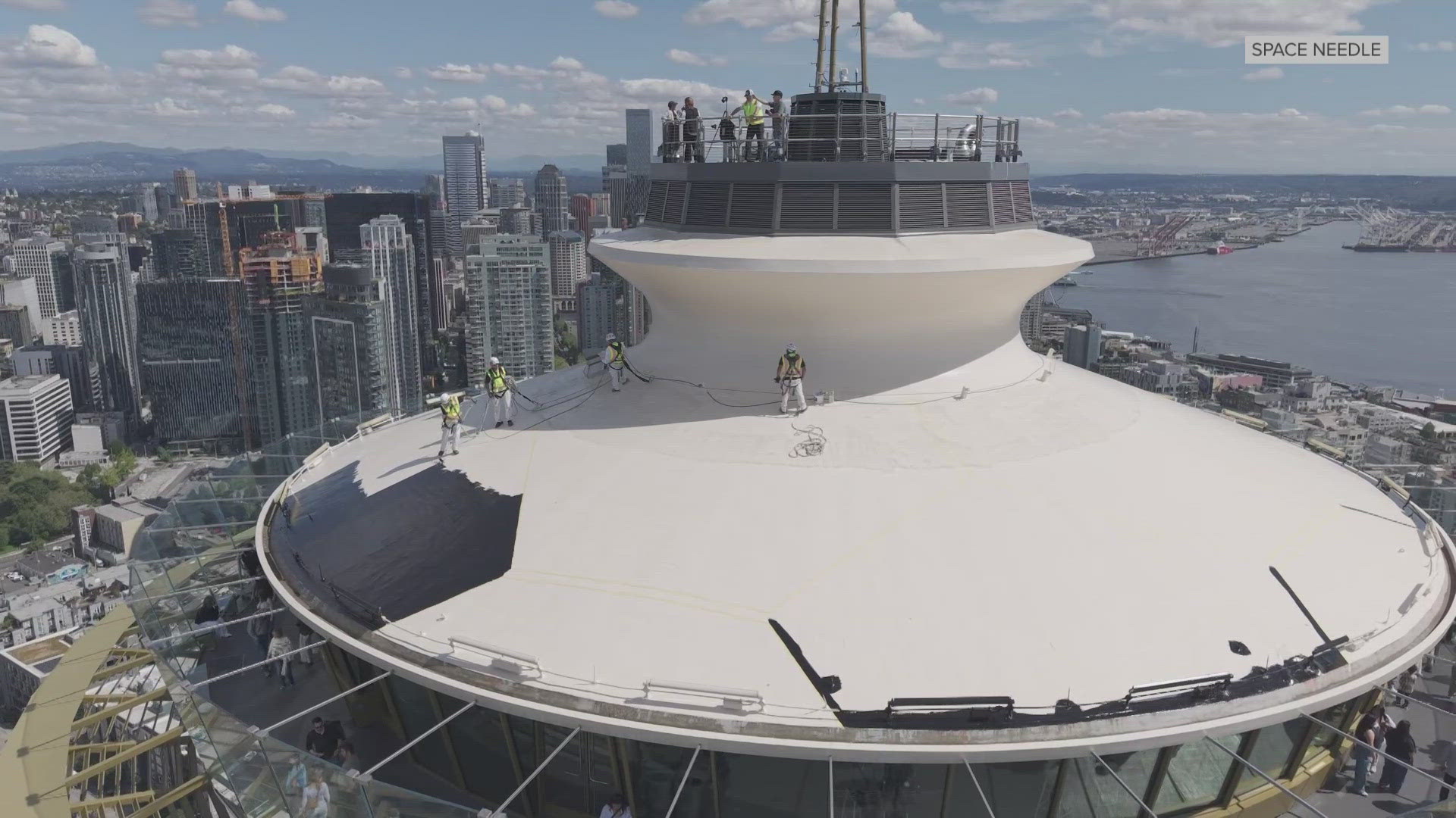 Space Needle gets special 'World Cup' paint job