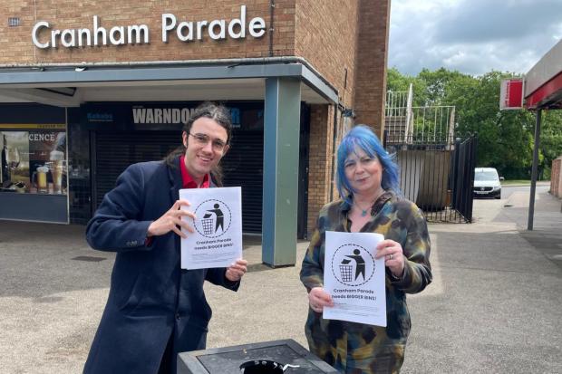 Call for bigger bins to stop rubbish overflowing at city shops