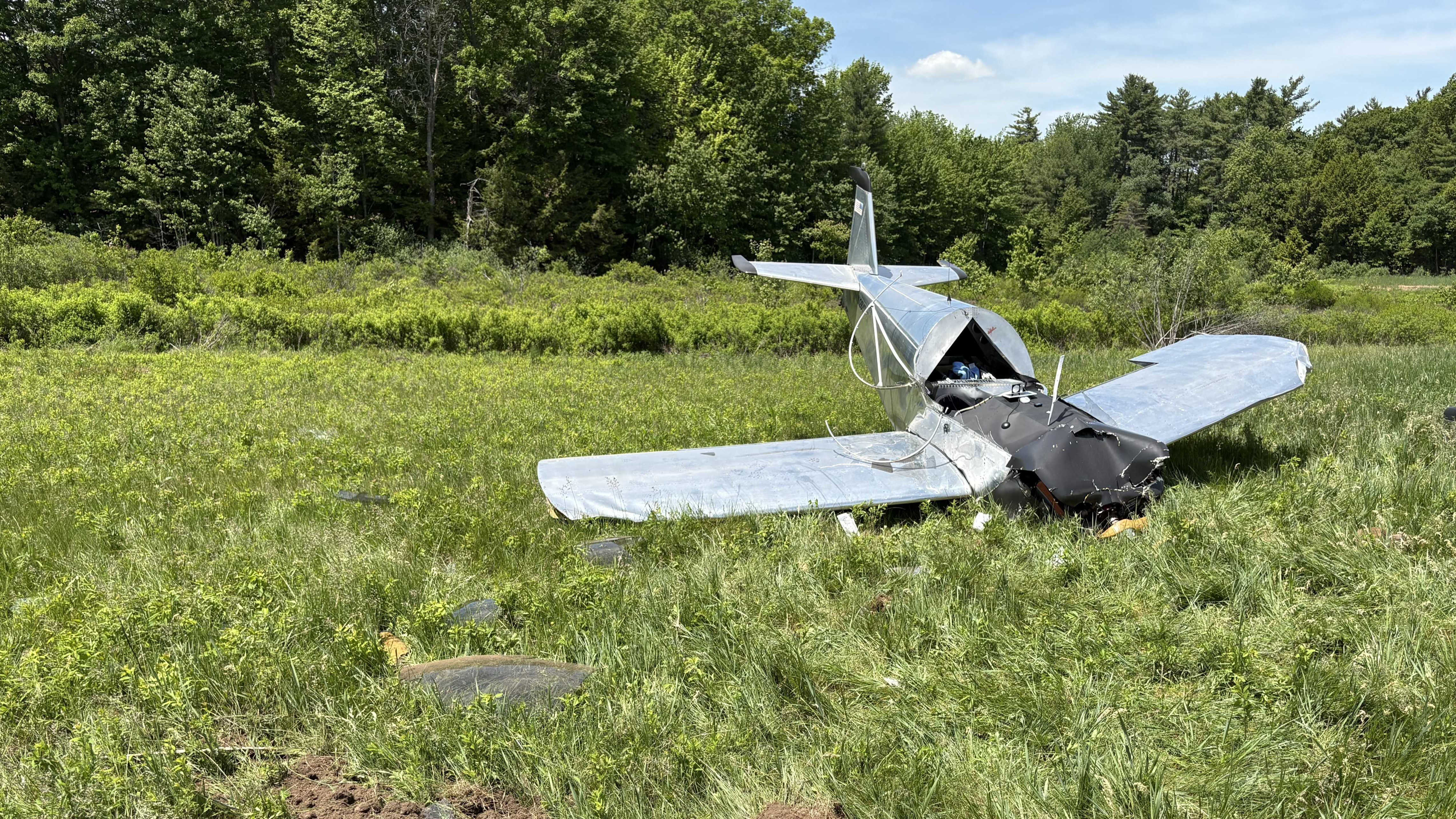 Plane crashes at Jaffrey Airport; pilot taken to hospital