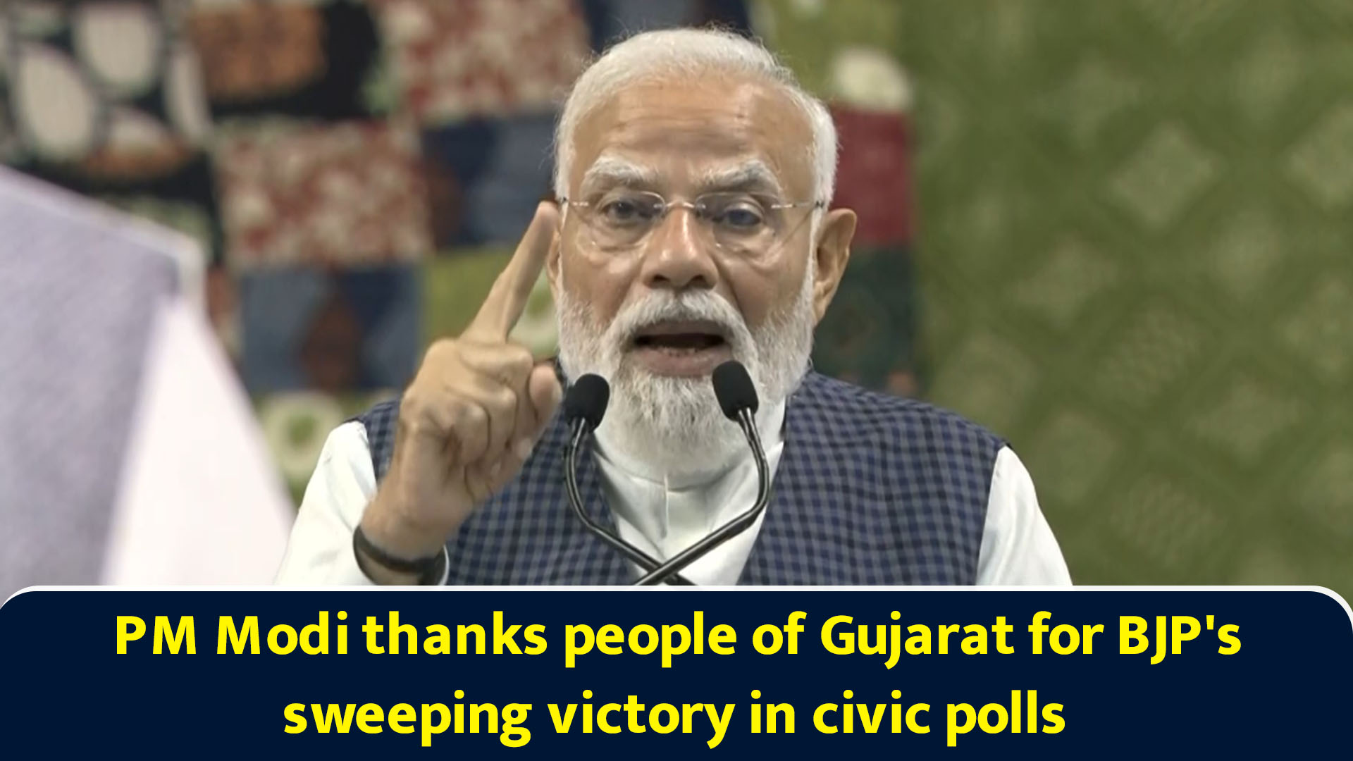 PM Modi thanks people of Gujarat for BJP's sweeping victory in civic polls