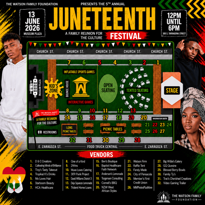 Downtown Pensacola Juneteenth celebration to feature live entertainment ...