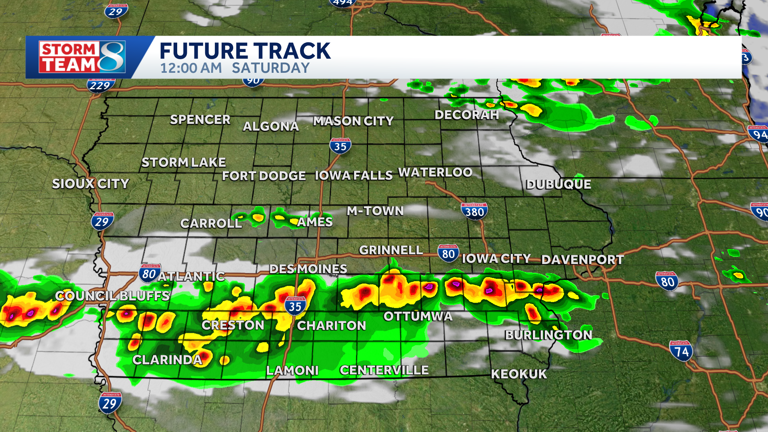 Severe storms move through southern Iowa overnight
