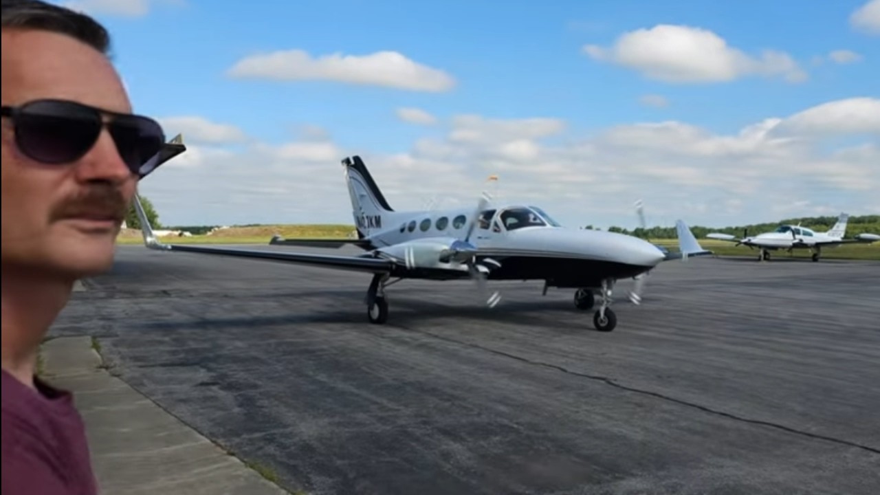 First flight of the 421C