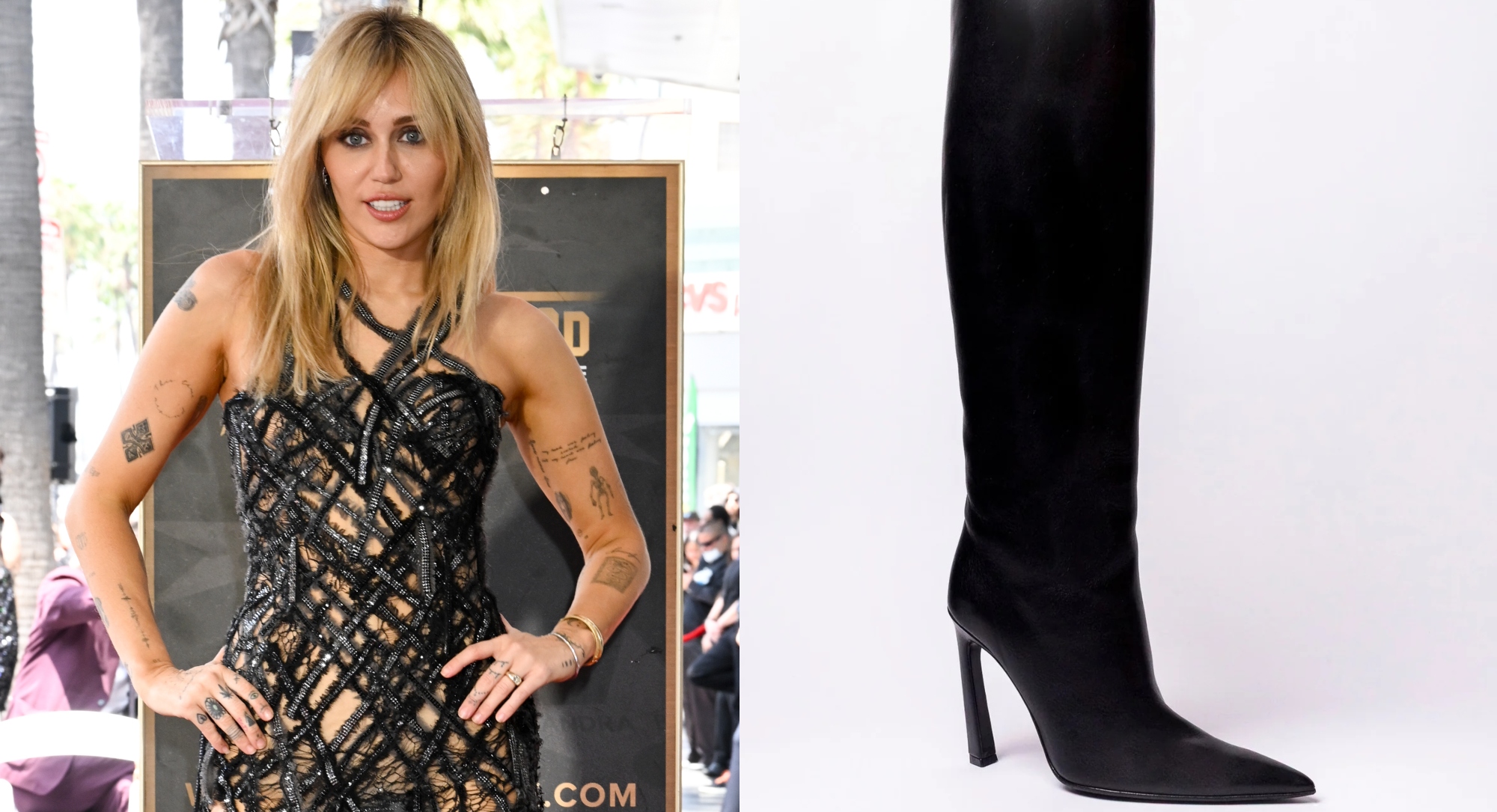 Miley Cyrus dons minimalist boots at the Hermès 2027 cruise show