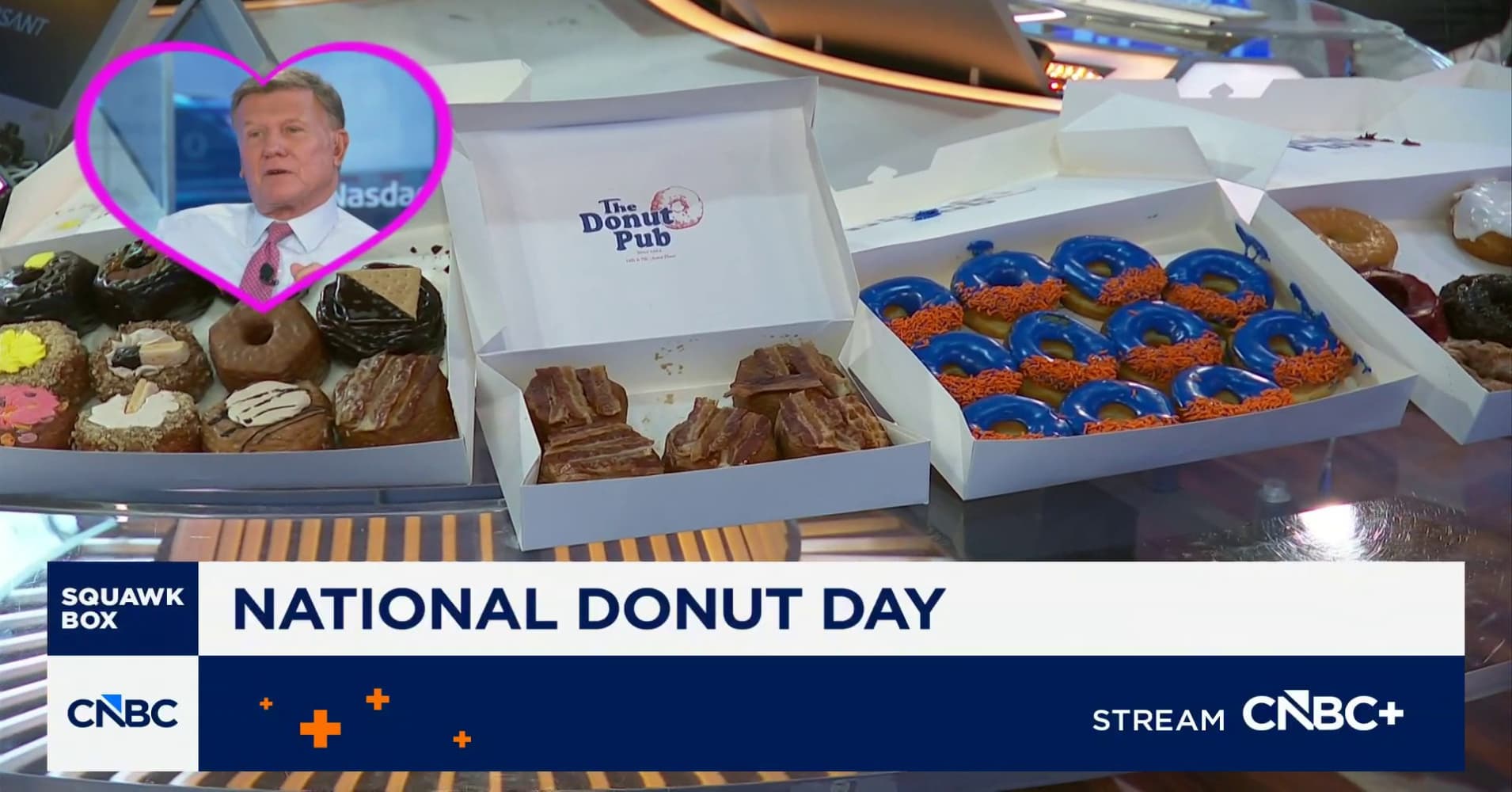'Squawk Box' crew celebrates National Donut Day
