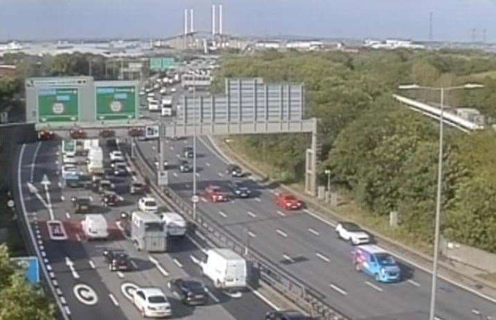 Drivers facing long delays after Dartford Tunnel vehicle fire between ...