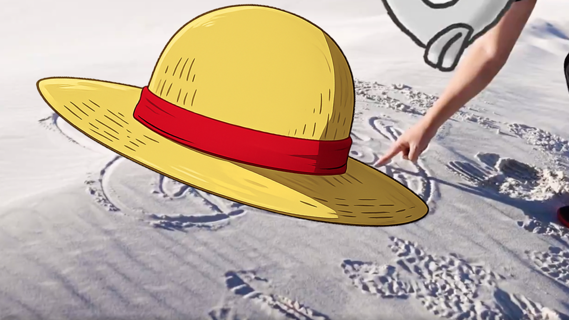 The creator of One Piece, Oda, leaves his straw hat behind in the dunes ...