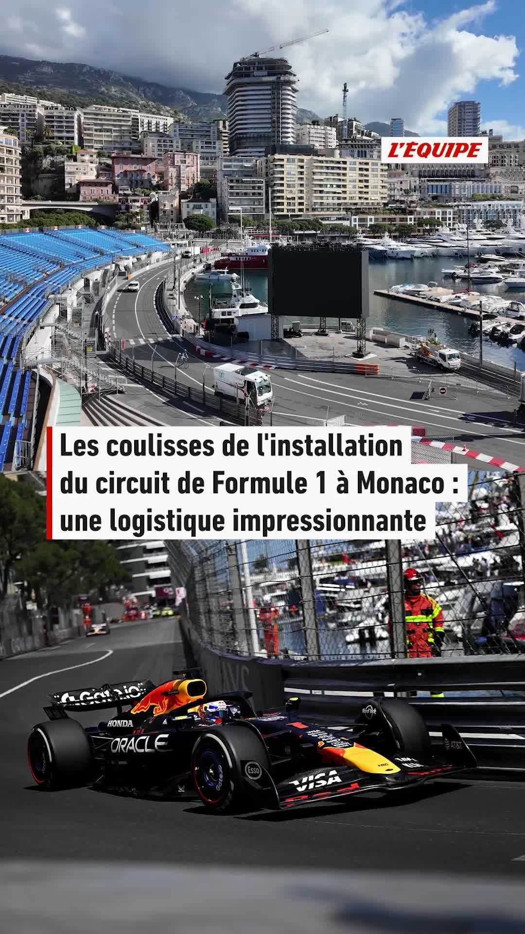 Les coulisses de l'installation du circuit de Formule 1 à Monaco