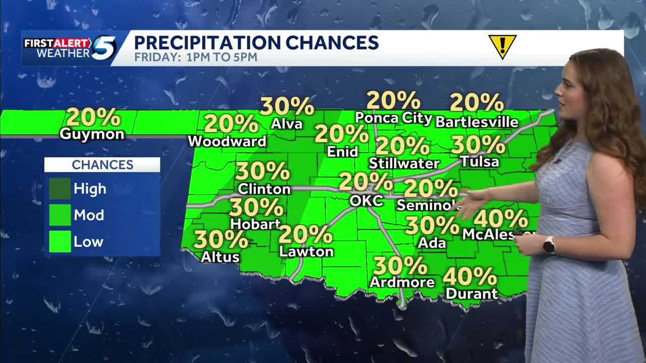 Timeline: Spotty showers Friday before storm risk over the weekend