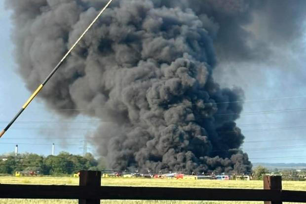 Huge plumes of smoke as firefighters at scene of blaze in south Essex