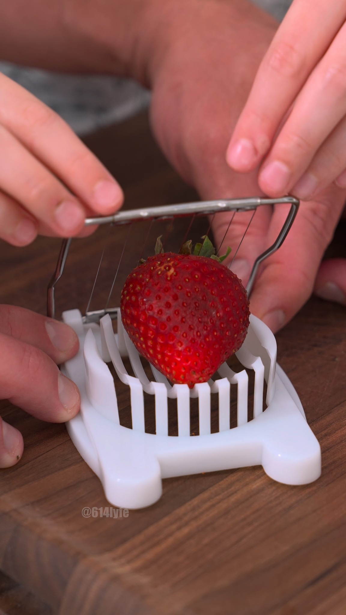 Strawberry vs. egg slicer
