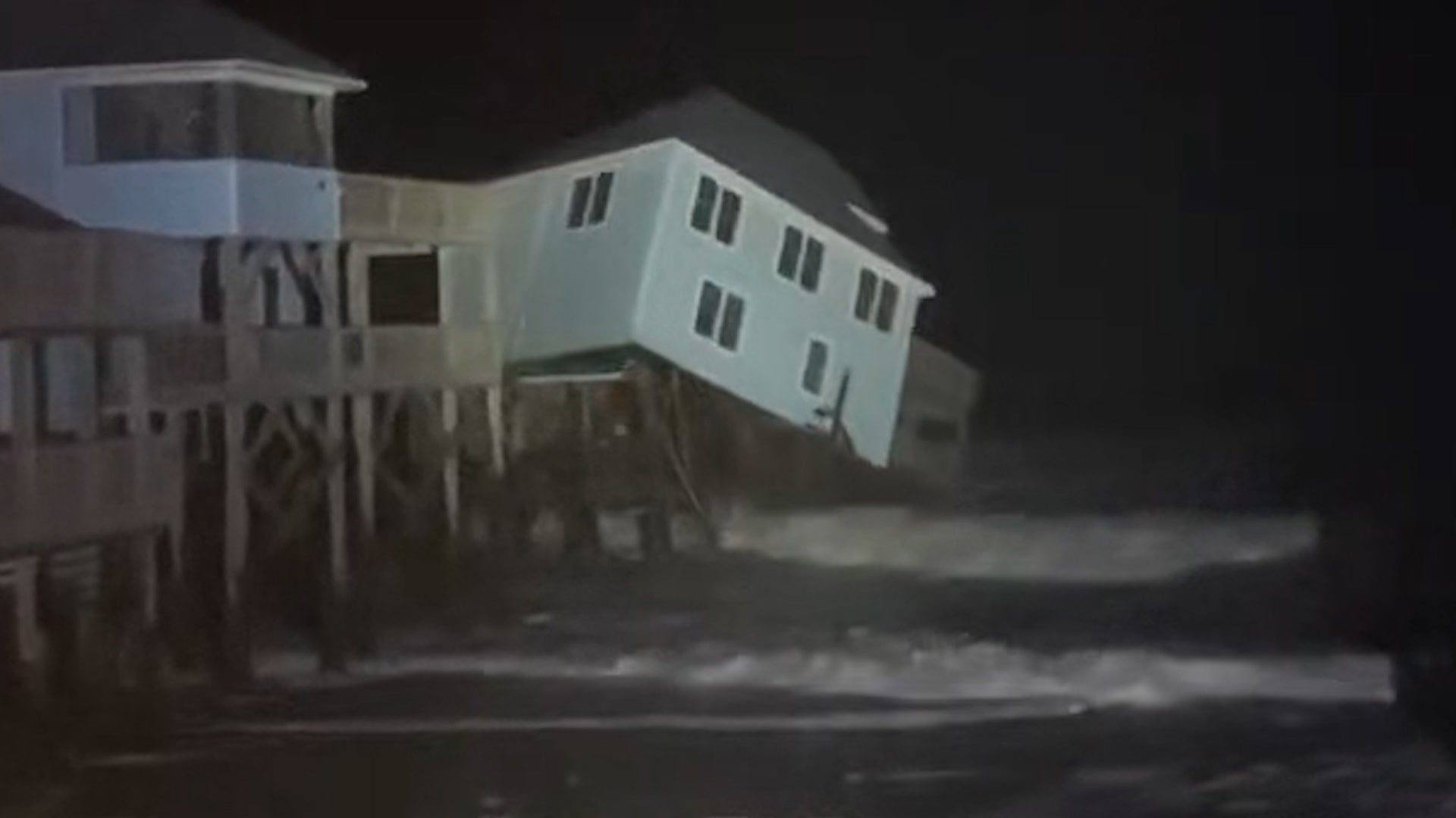 Watch: Another Outer Banks home collapses into the sea