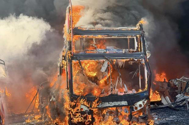'Avoid the area' warning amid huge south Essex blaze as 36 buses affected