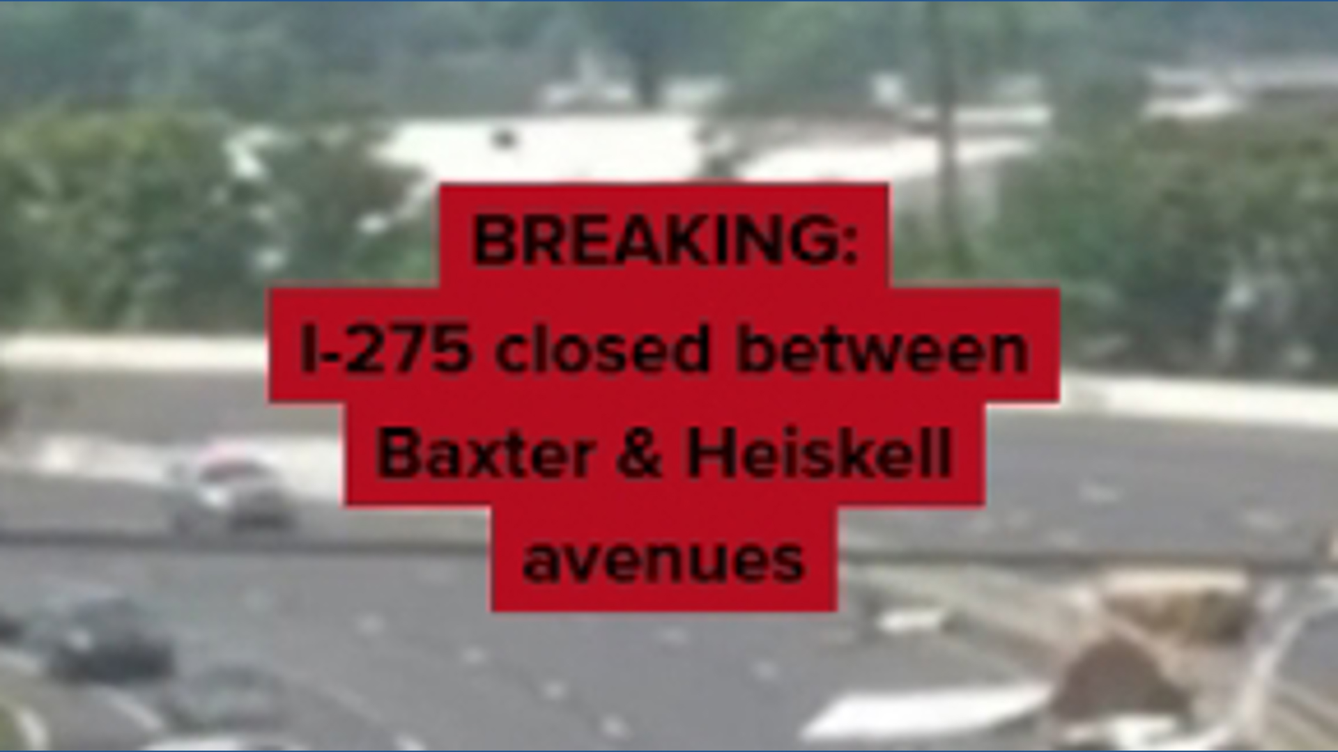 TDOT: Crash closes I-275 after semi-truck hits overhead sign