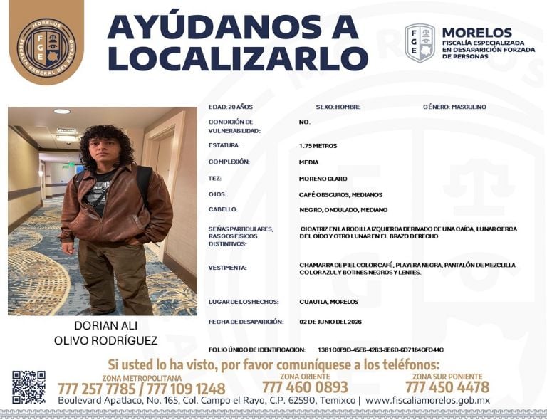 Desaparecen los jóvenes Dorian Alí y Marisol en Huitzilac, Morelos