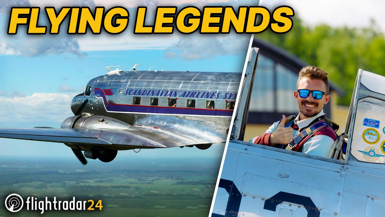 Flying a DC-3 in formation over Sweden
