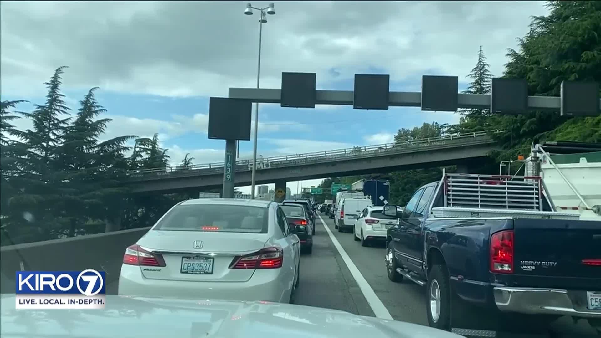 Northbound I-5 closed in Seattle this weekend